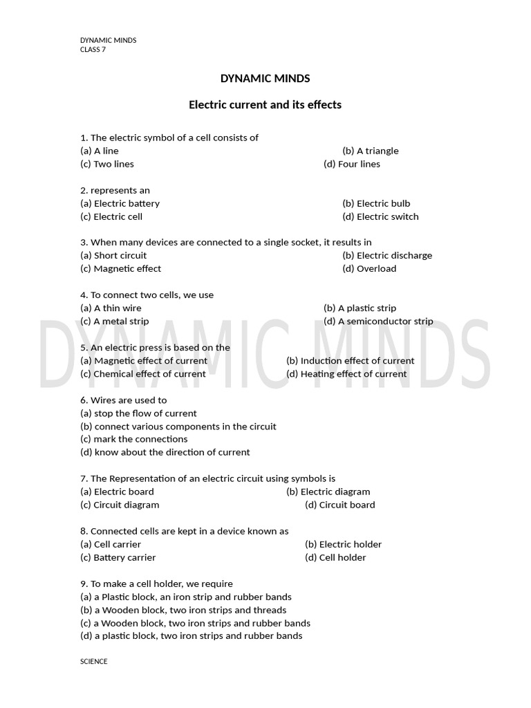 Electric Current | PDF | Electric Current | Electricity
