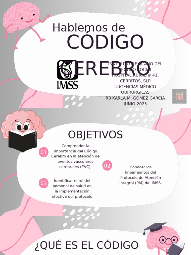 Código Cerebro IMSS: Protocolo EVC | PDF | Carrera | Isquemia