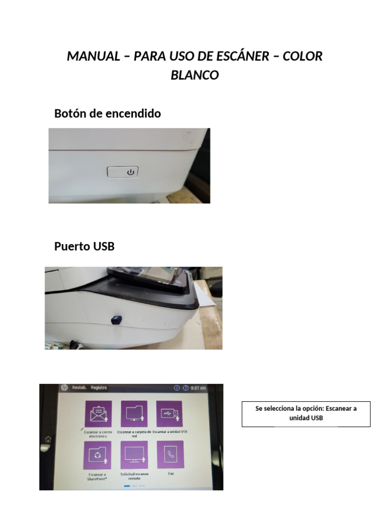 Manual Escaner Blanco | PDF