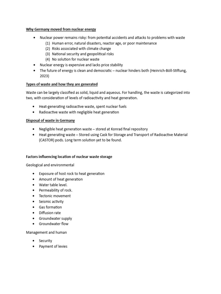Nuclear Waste, Management, Storage and Disposal | PDF | Radioactive Waste | Nuclear Power
