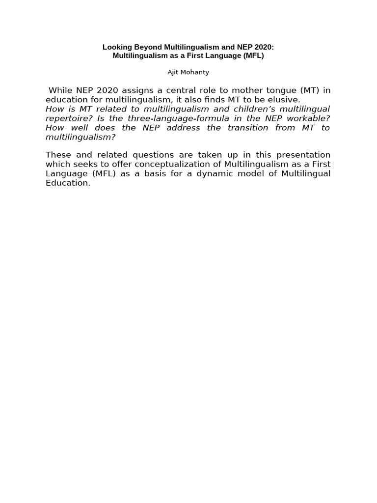Ajit Mohanty - Chanakya University Webinar - Blurb | PDF