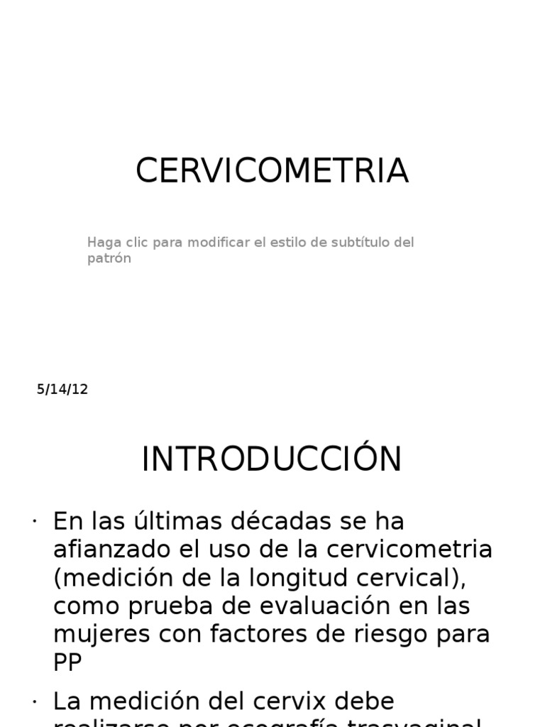 Cervicometría: Indicaciones y Beneficios | PDF