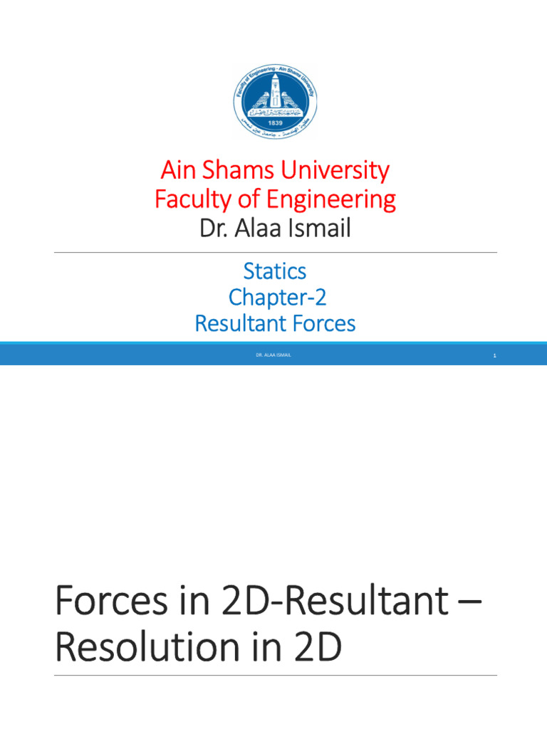 1-Forces in 2D 3D-Resultant - Resolution in 2D | PDF | Euclidean Vector ...