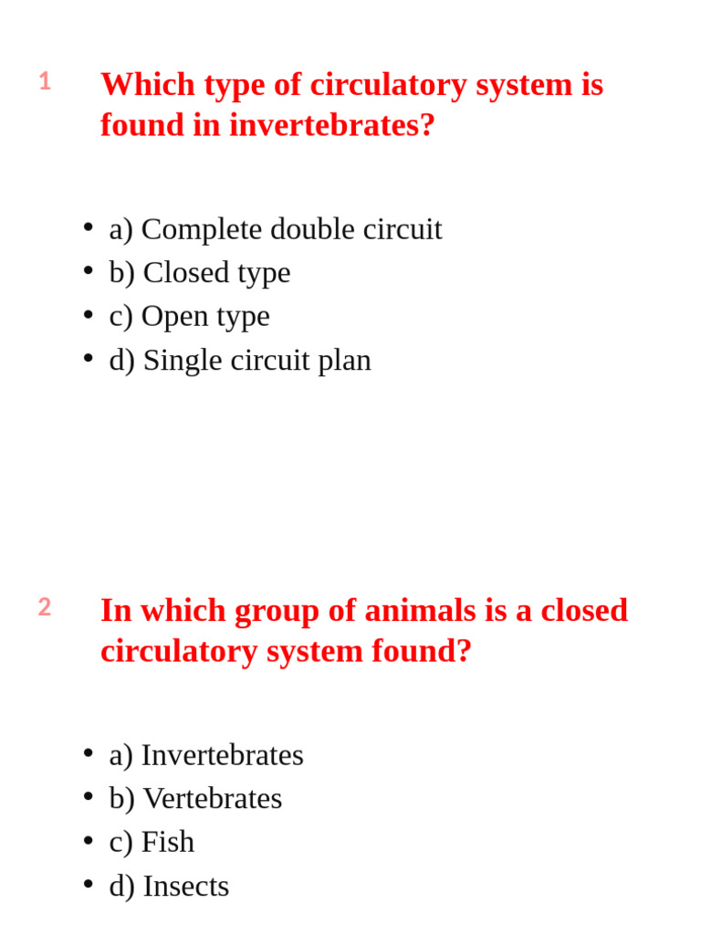 Types of Circulatory Systems Explained | PDF | Circulatory System | Heart