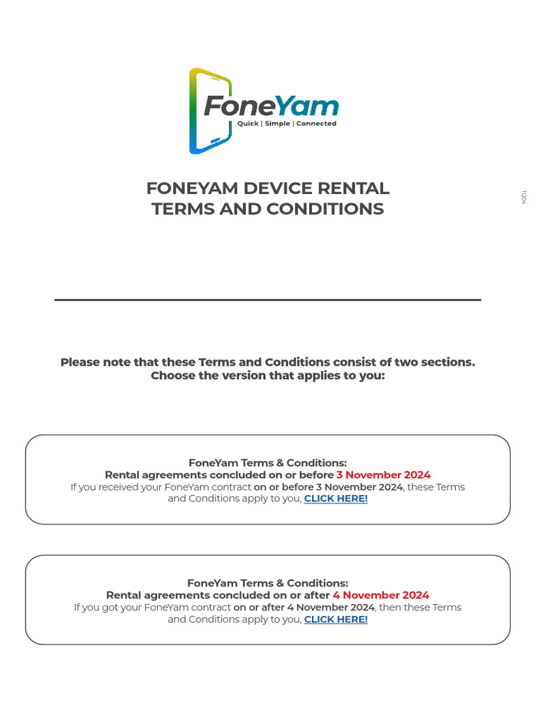 FoneYam Device Rental Terms Overview | PDF | Insurance | Contractual Term