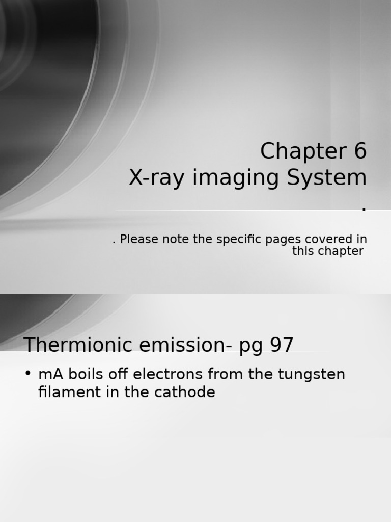 X-ray Imaging System Overview | PDF