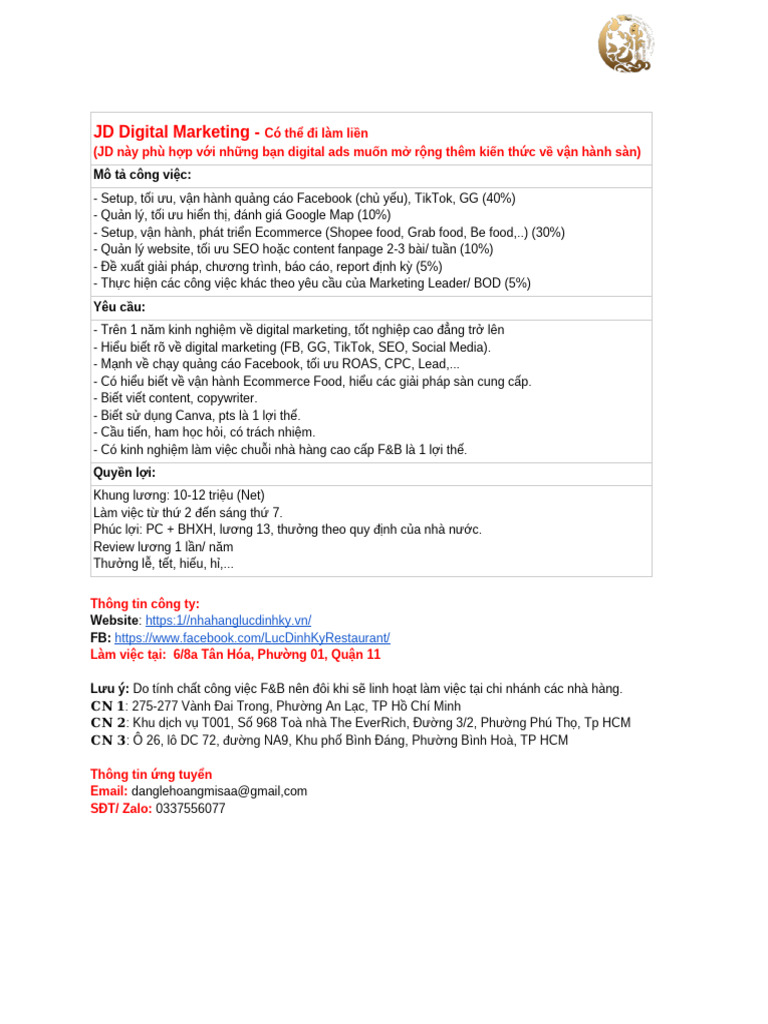 JD Digital Marketing | PDF
