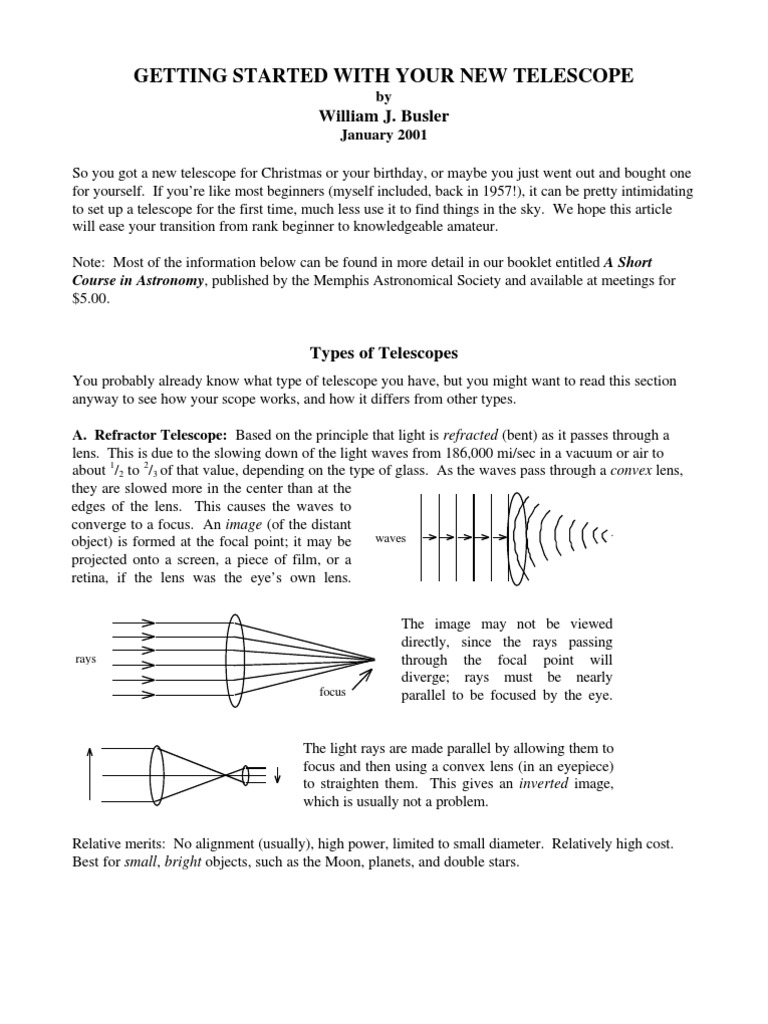 Setting Up Your Telescope | PDF | Lens (Optics) | Optical Devices