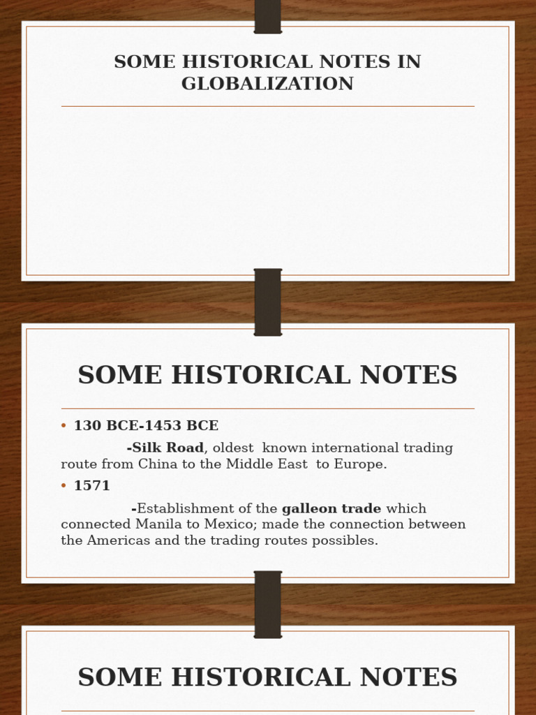 Some Historical Notes in Globalization | PDF