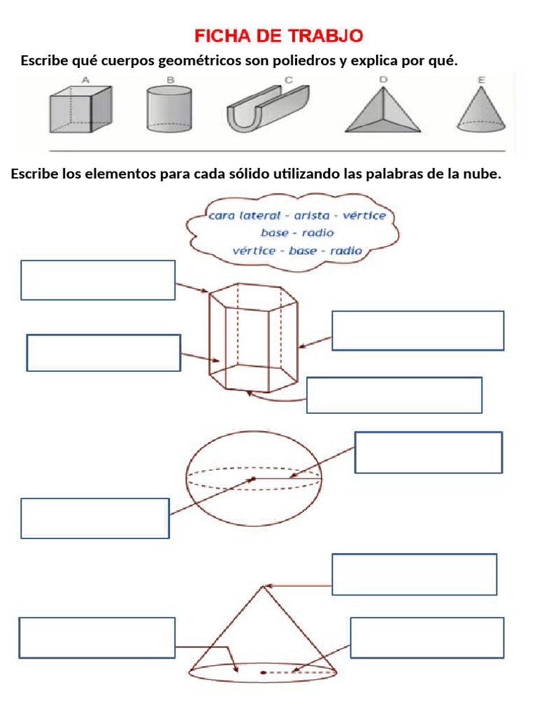 7. Ficha de Trabajo_cuerpos Geométrico. Mat 29-09-25. | PDF