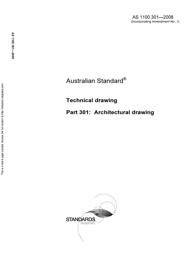 As 1100.301-2008 Technical Drawing Architectural Drawing | PDF ...