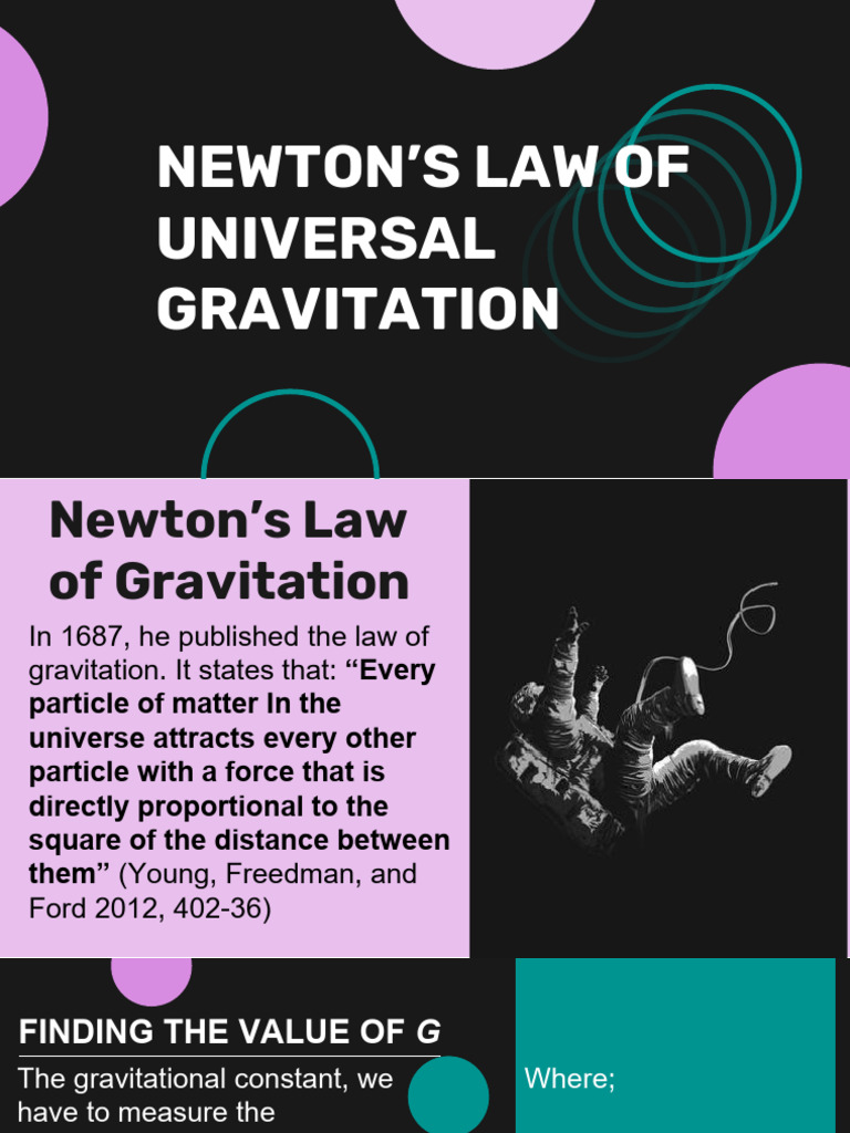 Universal Law of Gravitation | PDF | Newton's Law Of Universal Gravitation | Mass