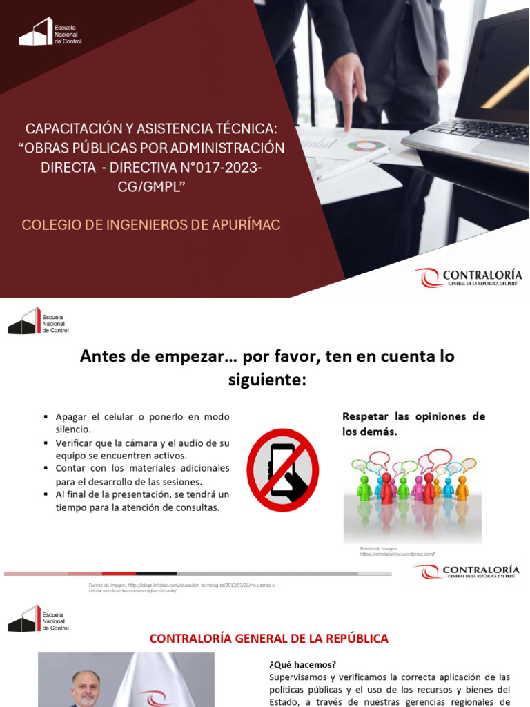 Obras Públicas: Directiva N°017-2023-CG | PDF | Presupuesto | Perú