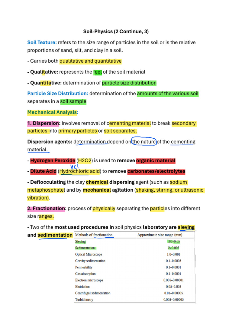 Soil Texture and Structure Analysis Techniques | PDF | Soil | Earth ...