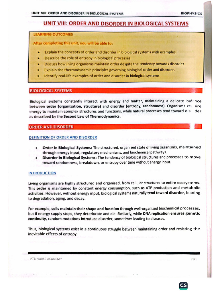 Unit 8 Biophysics by PTB Nurse Academy | PDF