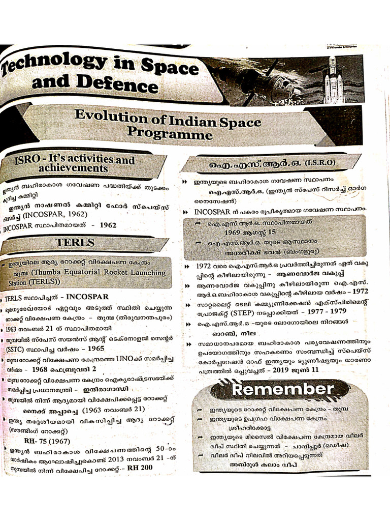 Evolution of Indian Space Programme | PDF