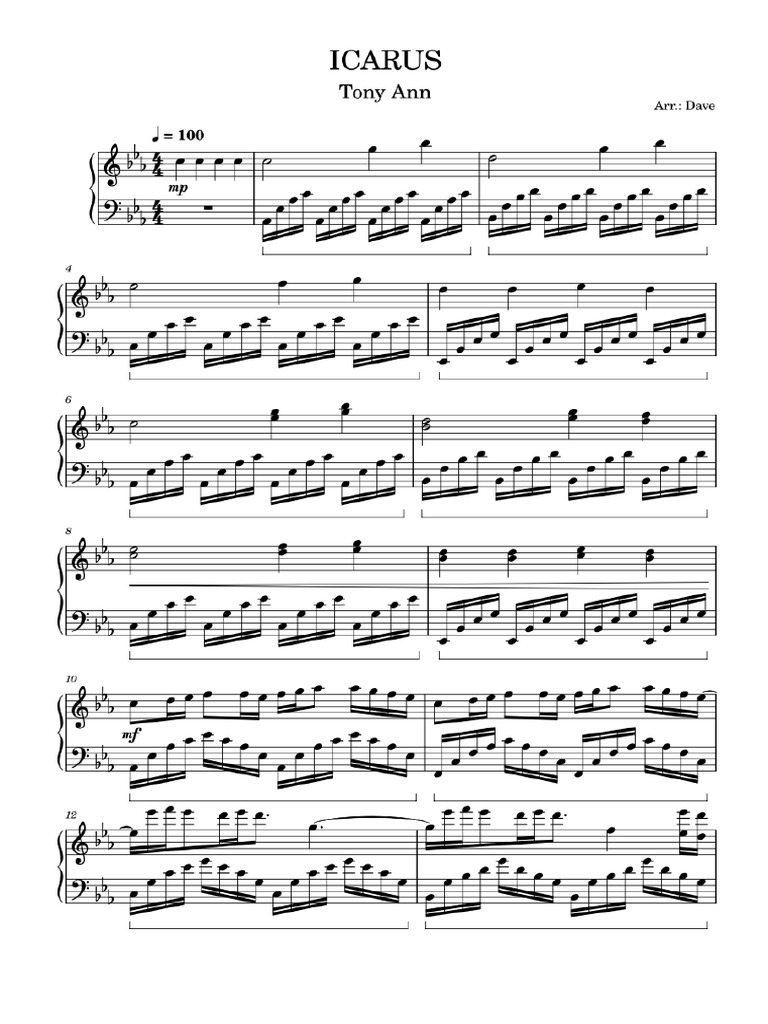 Icarus Sheet Music | PDF