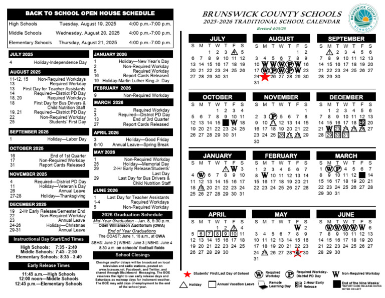 Paulding School Calendar 2025-26 | PDF | Observances