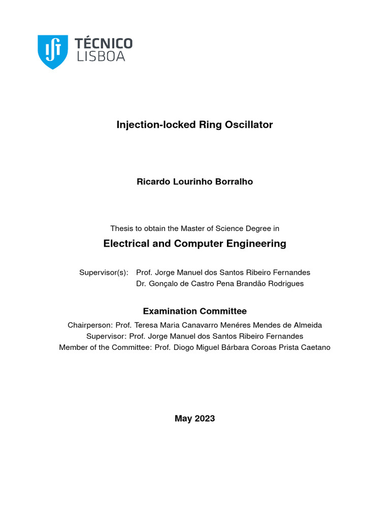 Injection-Locked Ring Oscillator Design | PDF | Electronic Oscillator ...
