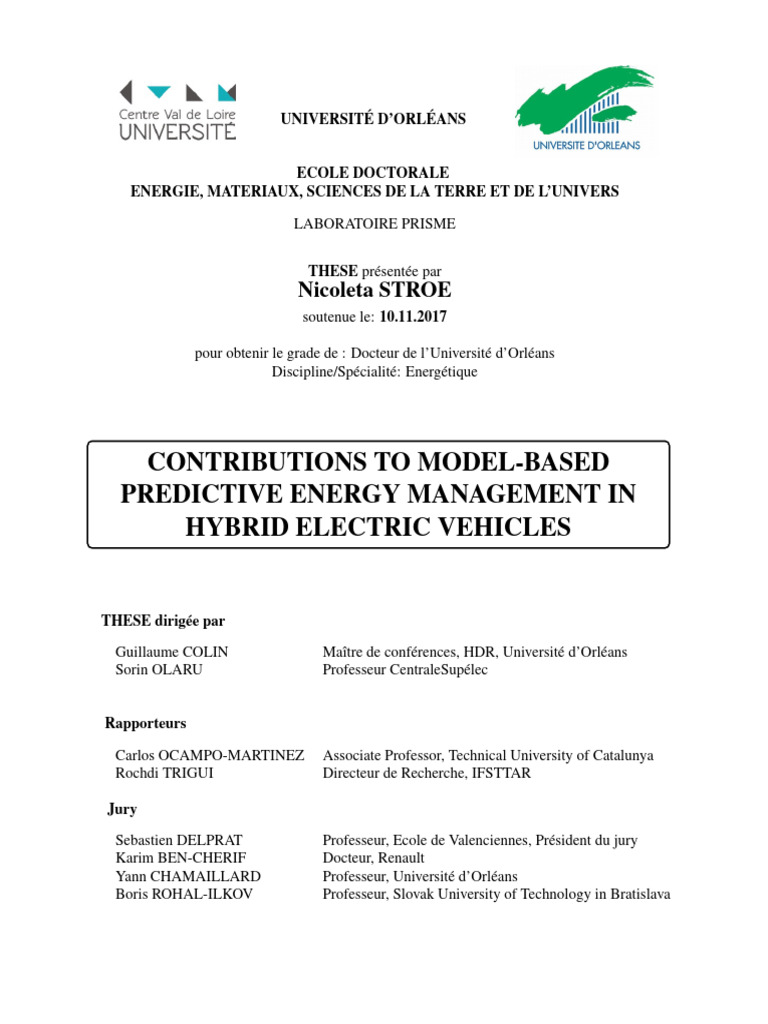 Predictive Energy Management in HEVs | PDF | Hybrid Vehicle | Engines