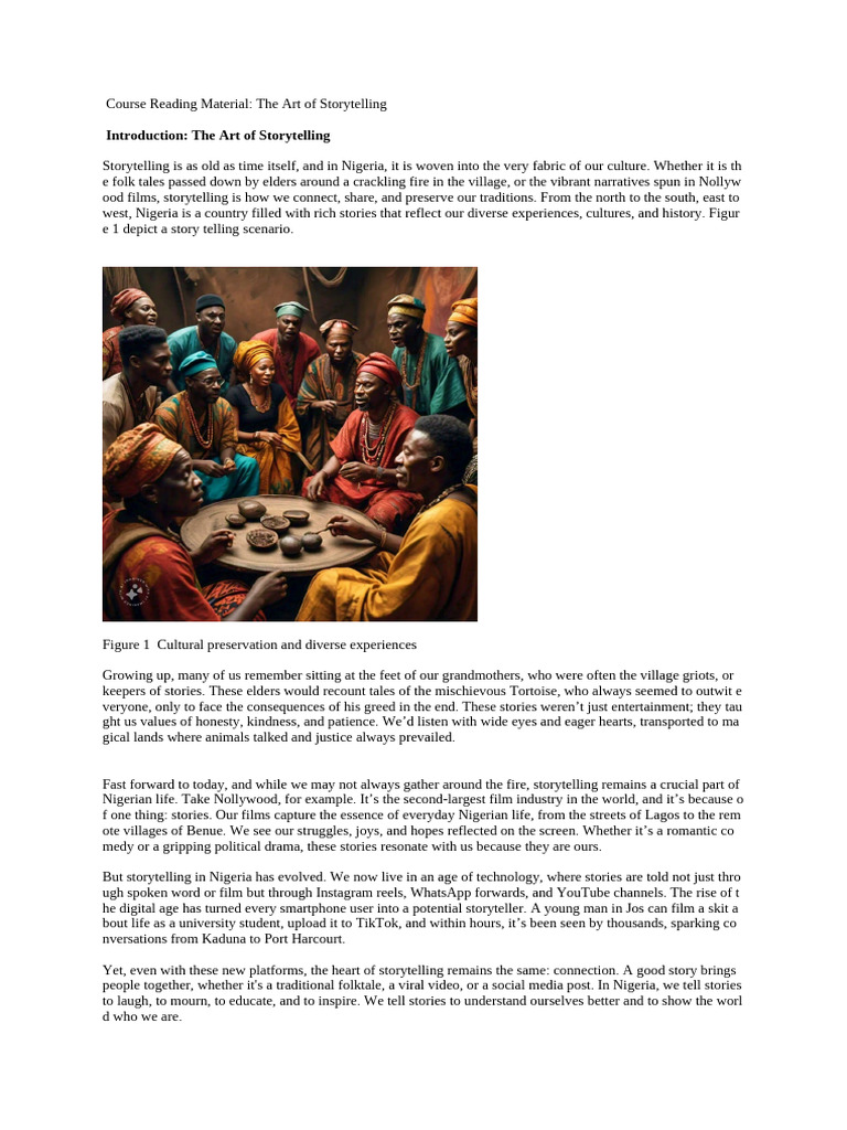 History and Story Telling, Week Two | PDF | Storytelling | Multimedia