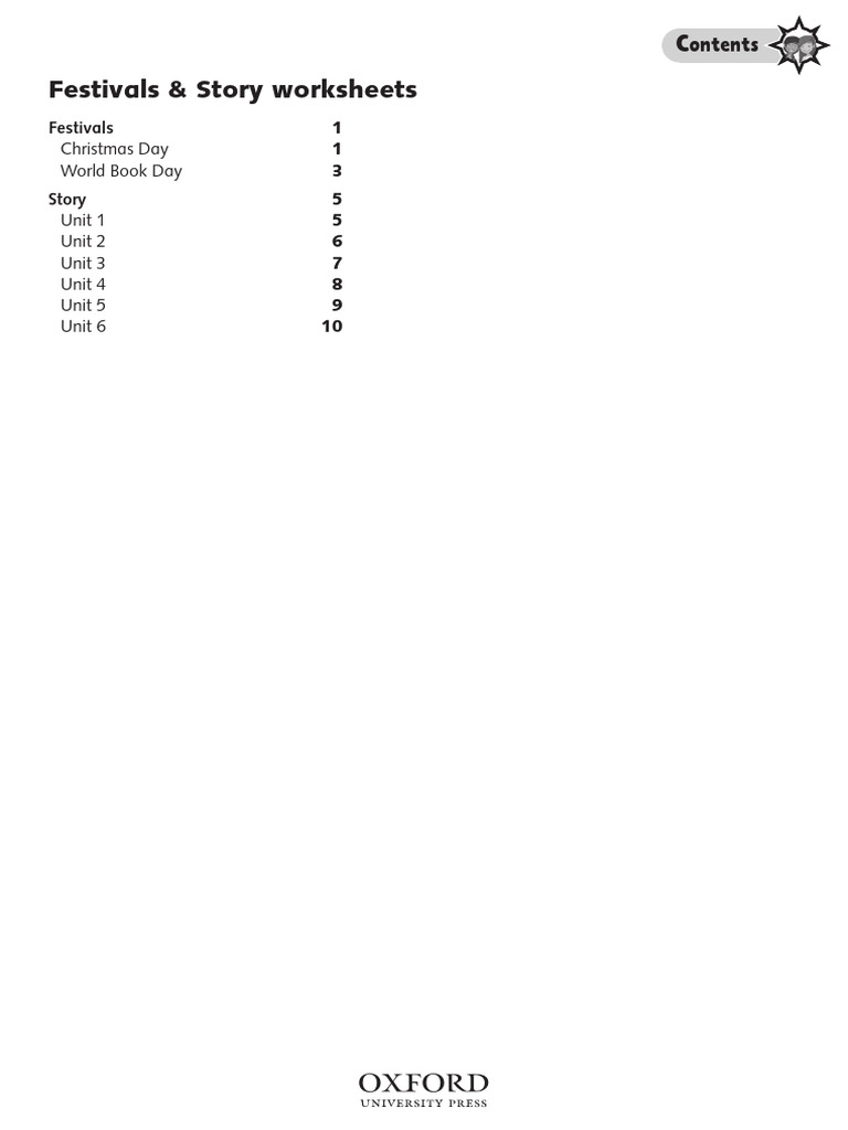 Festivals and Story Worksheets Guide | PDF