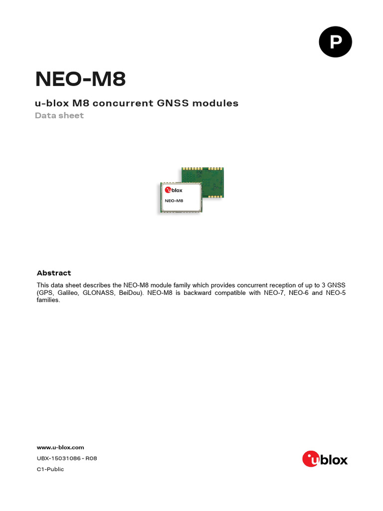 NEO M8 FW3 - DataSheet - UBX 15031086 | PDF | Global Positioning System ...