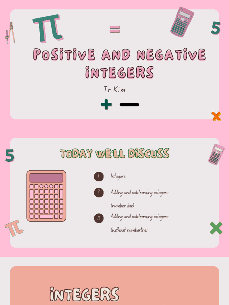Pink Green Bright Aesthetic Playful Math Class Presentation PDF | PDF