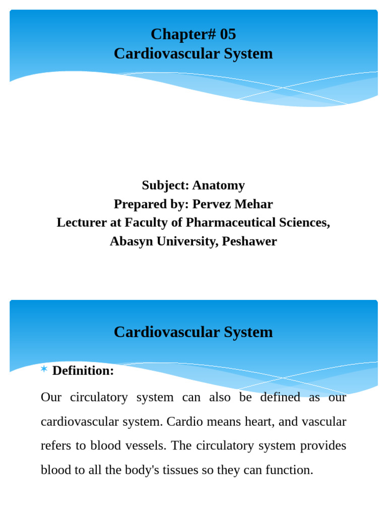 Cardiovascular System Overview | PDF | Heart | Heart Valve