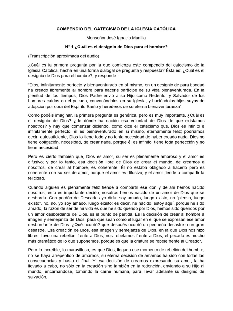 Designio de Dios para el Hombre | PDF | Dios | Amor