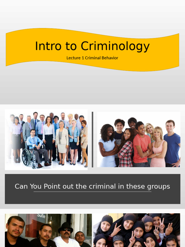 Lect 1 Criminology Introduction | PDF | Crime & Violence | Crimes