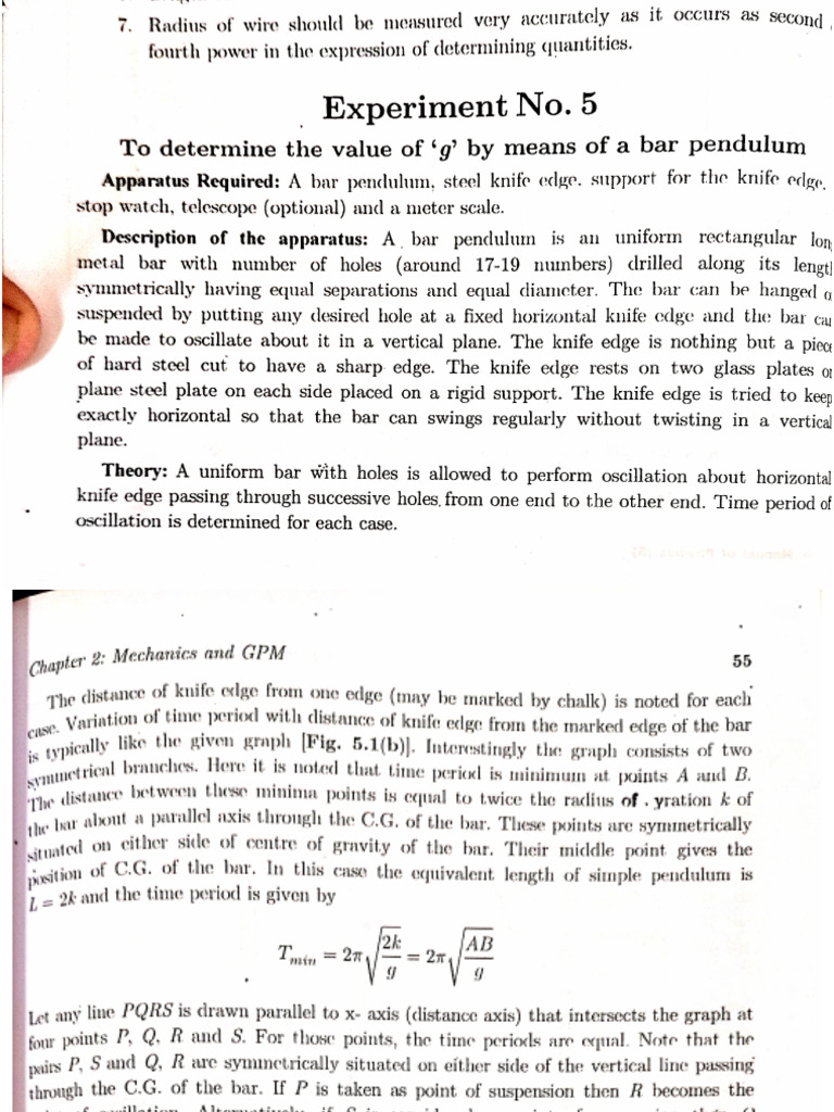 Bar Pendulum | PDF