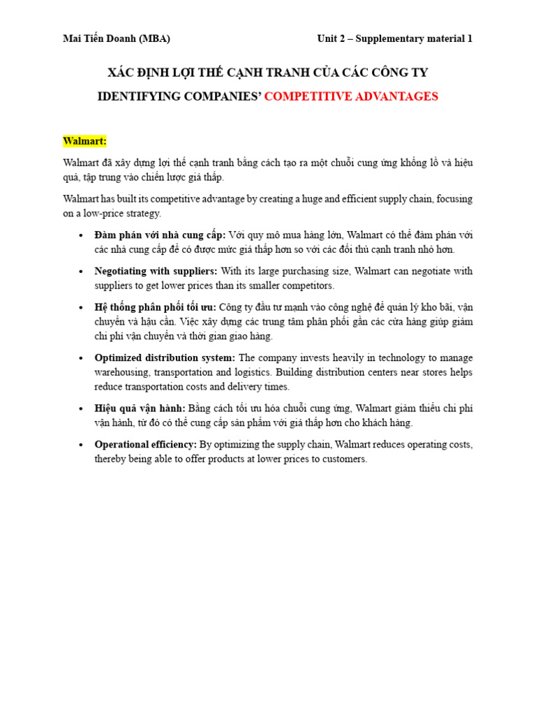 Exercises - Unit 2 - English Version | PDF