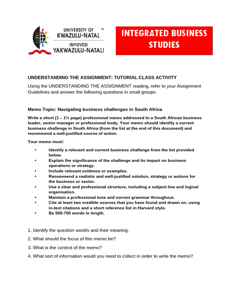 Understanding The Assignment Tut 1 Task | PDF