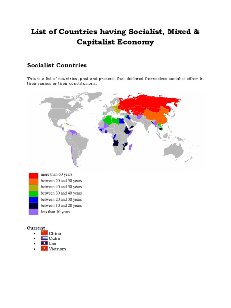 Capitalism Vs Socialism Maps