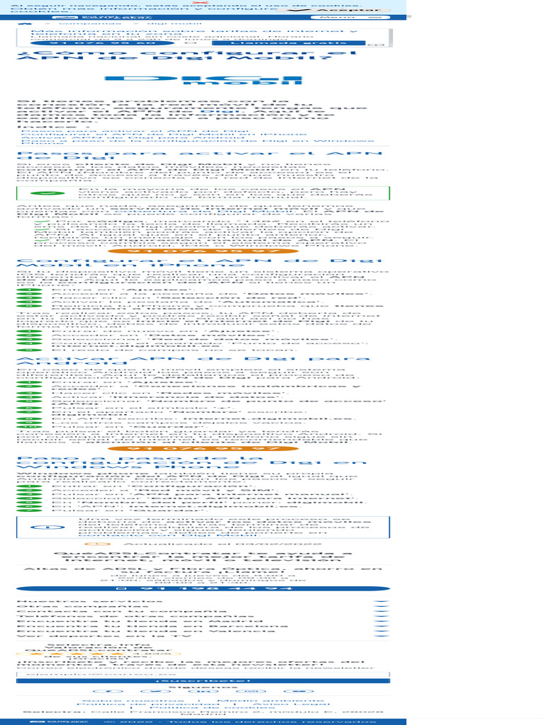 Activar El APN de Digi Mobil Todas Las Opciones | PDF | Android ...