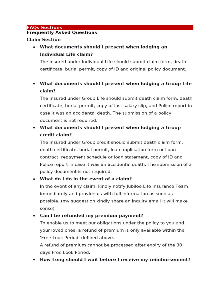 Life Insurance Claims and Payments Guide | PDF | Banks | Insurance