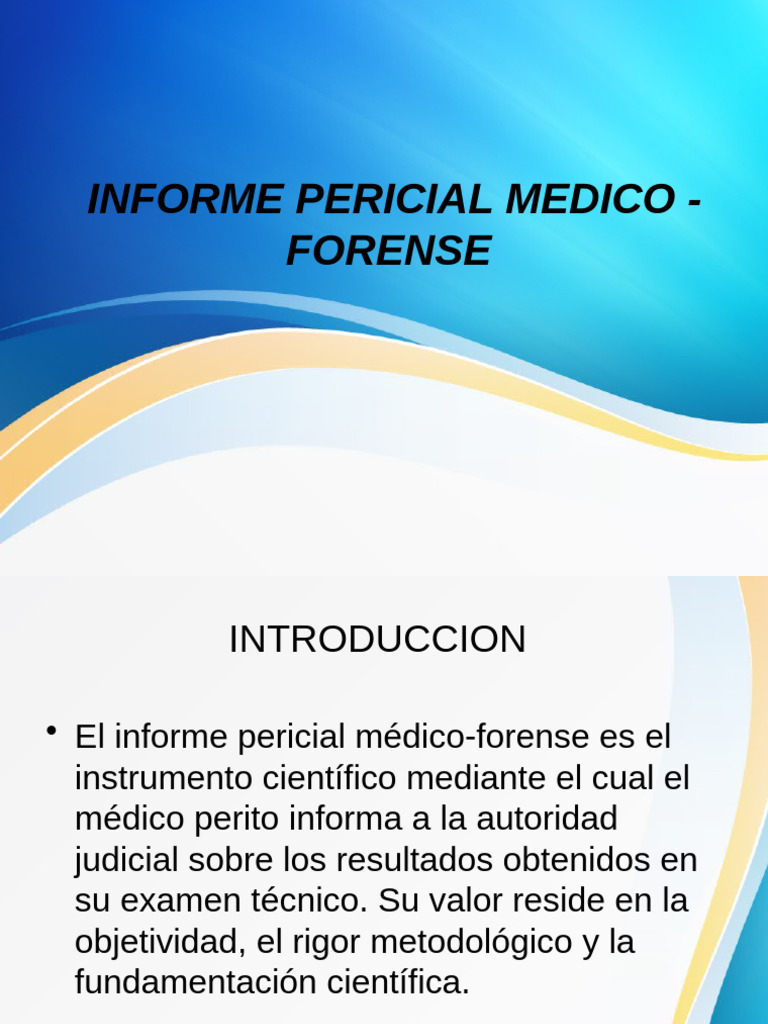 Informe Pericial Médico-Forense: Guía Completa | PDF | Testigo experto ...