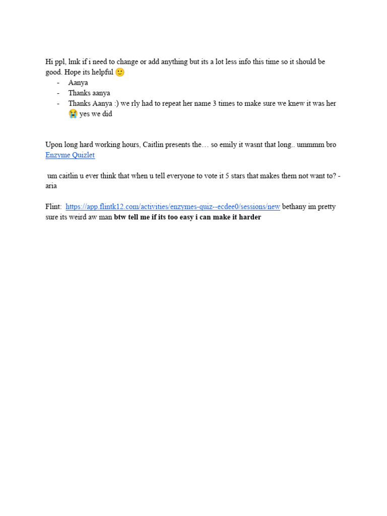 Enzyme Quiz Study | PDF