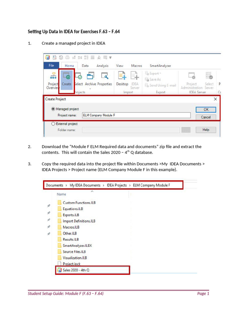 Exercise F63-F64 Student Setup Guide | PDF