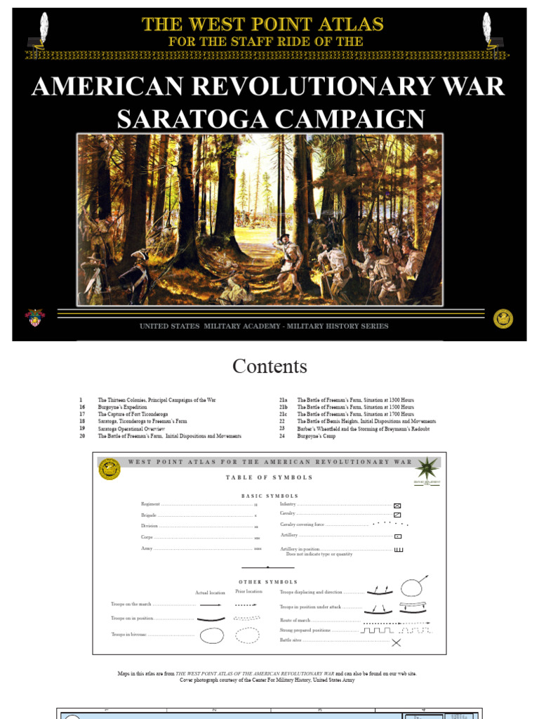 The West Point Saratoga Staff Ride Atlas | PDF | Military Of The United ...