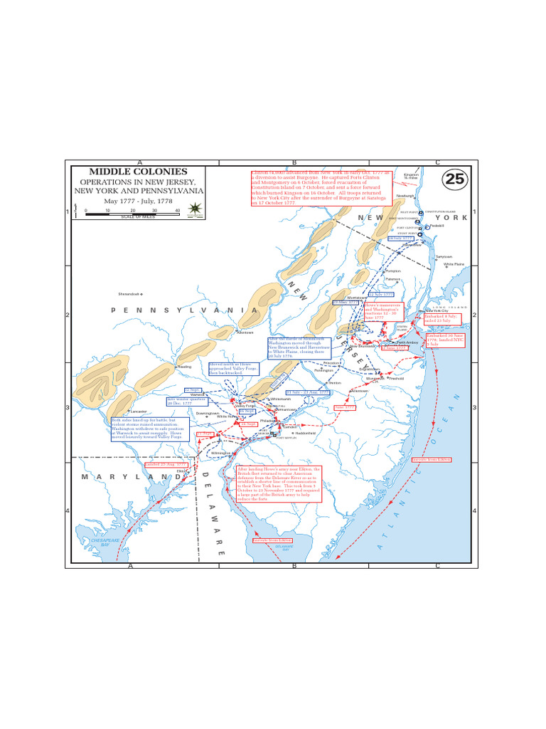 Operations in New Jersey, New York and Pennsylvania, May 1777 - July ...