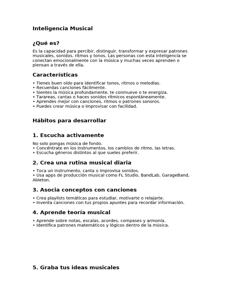 Desarrolla tu Inteligencia Musical | PDF | Ritmo | Sonido