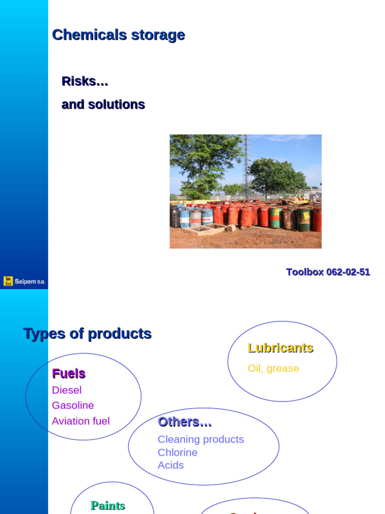 Safe Chemicals Storage Guidelines | PDF