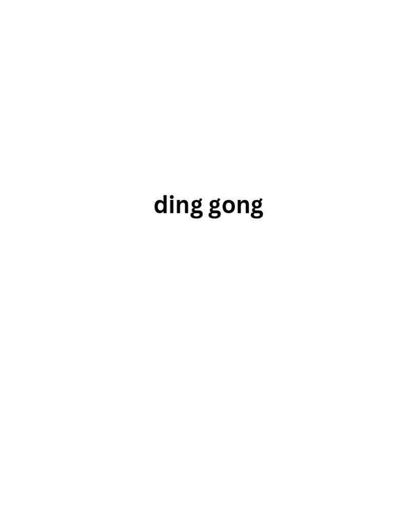 Ding Gong | PDF