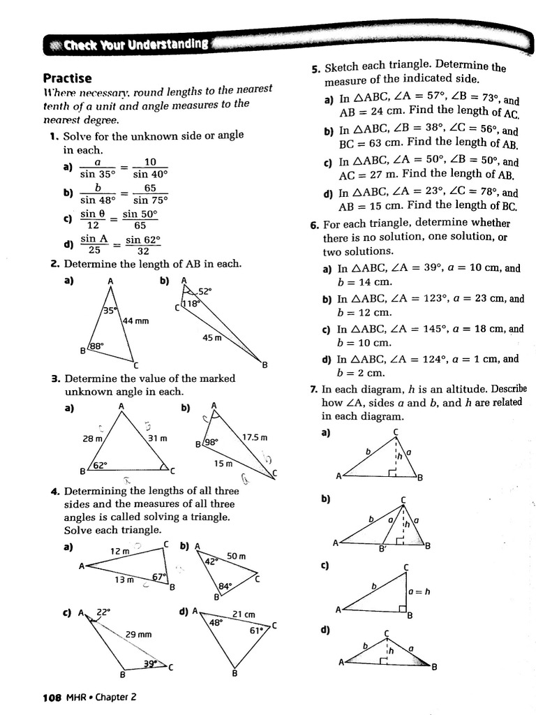 Triangle Solutions Practi | PDF