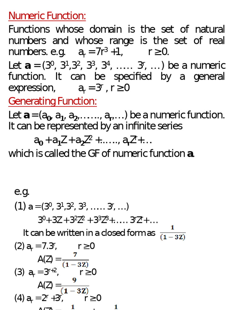 Recurrence Relation GF | PDF