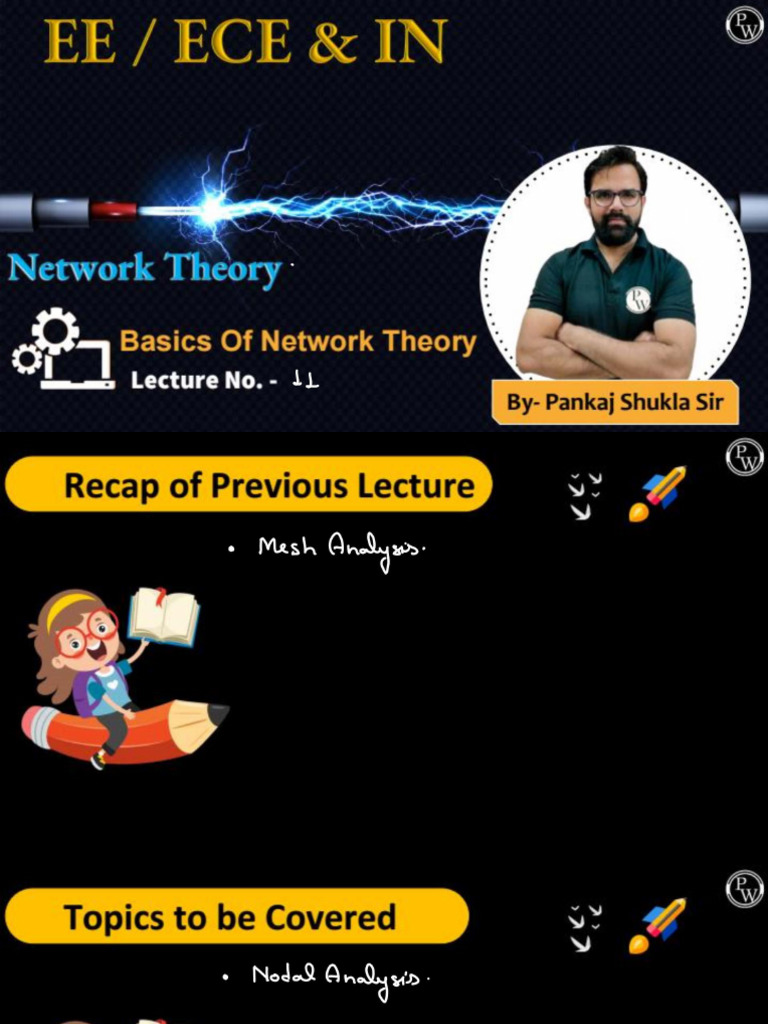 Basics of Network Theory 11 - Class Notes | PDF