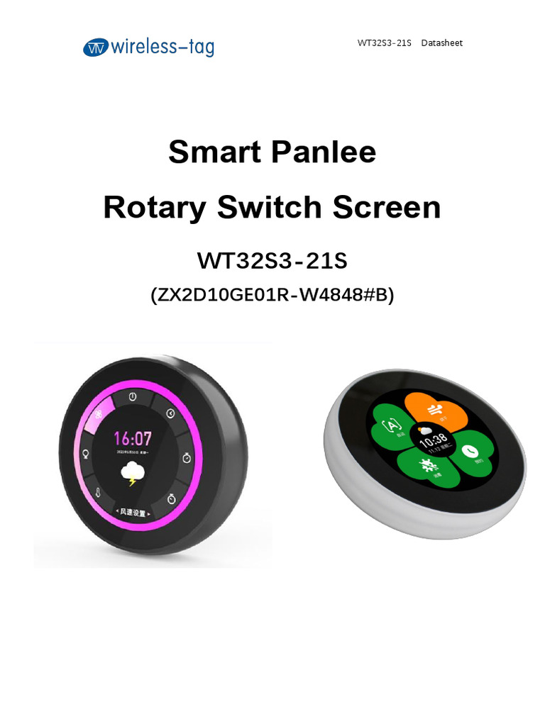 WT32S3-21S(ZX2D10GE01R-W4848#B)+Datasheet-V1.8EN | PDF | Touchscreen ...