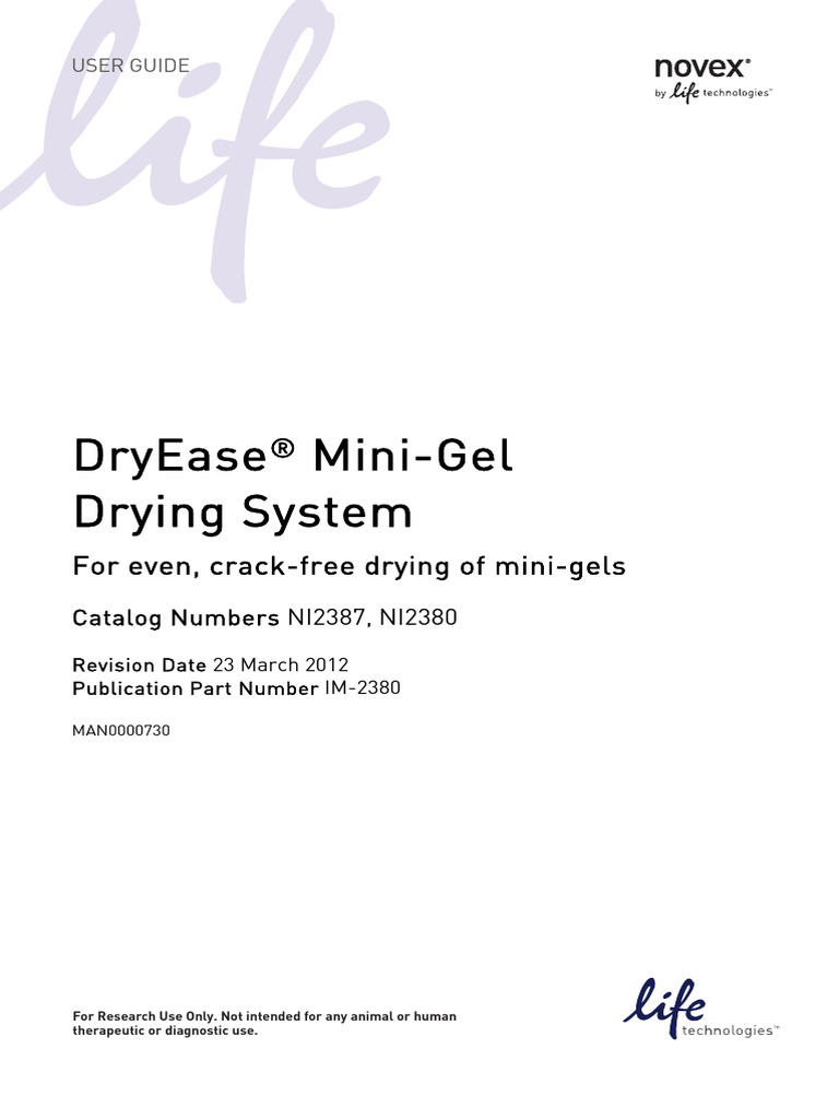 DryEase® Mini-Gel Drying System Guide | PDF